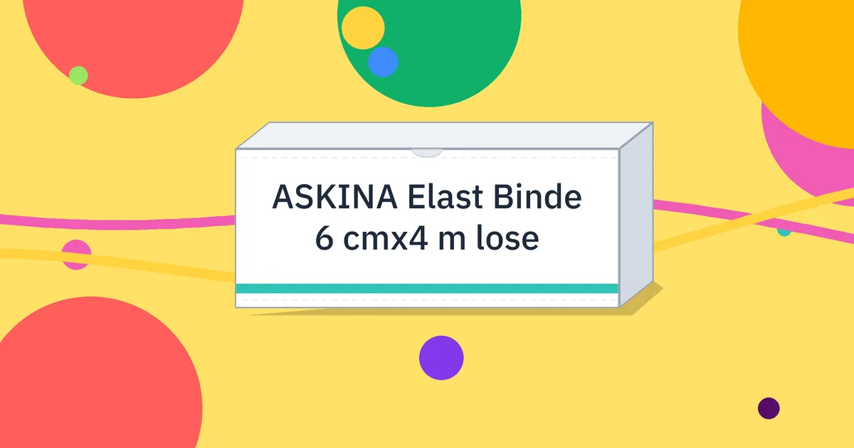 Symbolbild: Packung mit der Aufschrift ASKINA Elast Binde 6 cmx4 m lose (PZN 12735244) – Verfügbarkeit und Bezug in Apotheken in Frankfurt am Main