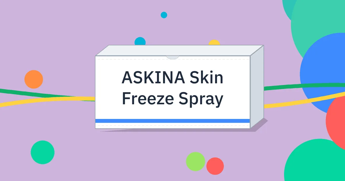 Symbolbild: Packung mit der Aufschrift ASKINA Skin Freeze Spray (PZN 12736060) – Verfügbarkeit und Bezug in Apotheken in Frankfurt am Main