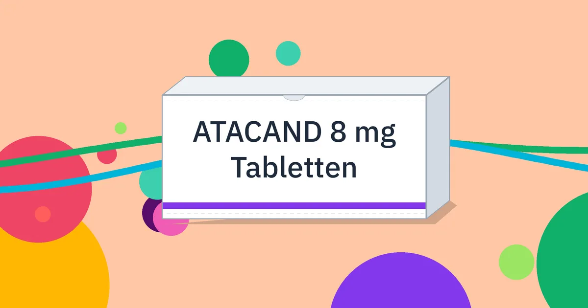 Symbolbild: Packung mit der Aufschrift ATACAND 8 mg Tabletten (PZN 01156649) – Verfügbarkeit und Bezug in Apotheken in Frankfurt am Main