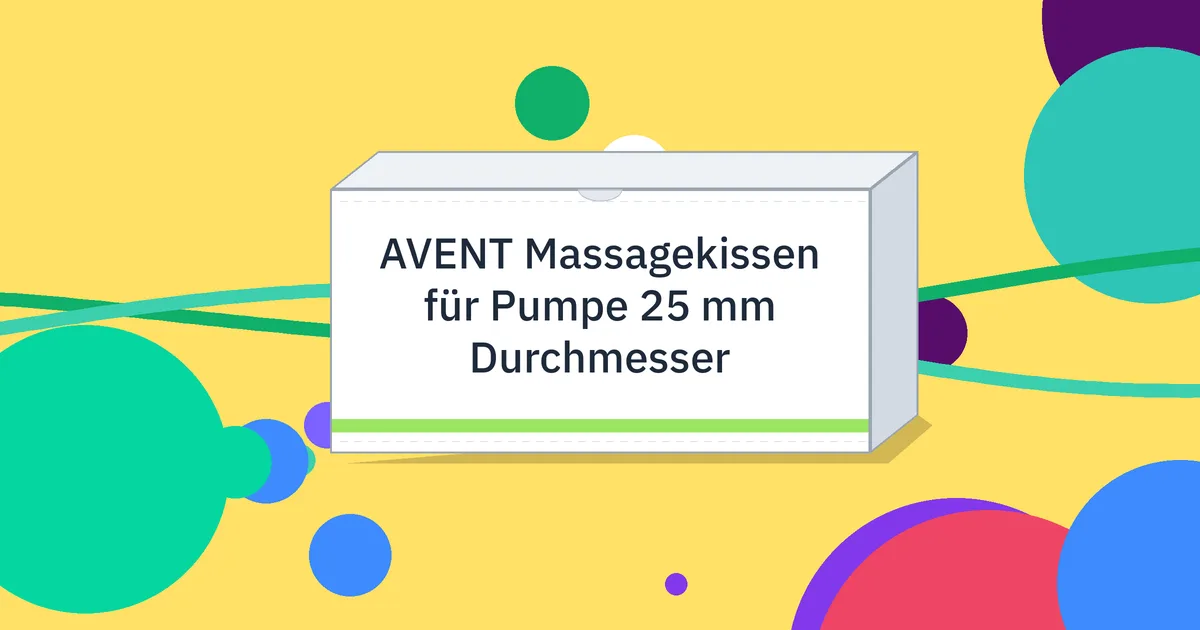 Symbolbild: Packung mit der Aufschrift AVENT Massagekissen für Pumpe 25 mm Durchmesser (PZN 09531093) – Verfügbarkeit und Bezug in Apotheken in Frankfurt am Main