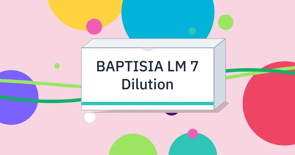 Symbolbild: Packung mit der Aufschrift BAPTISIA LM 7 Dilution (PZN 12788016) – Verfügbarkeit und Bezug in Apotheken in Frankfurt am Main