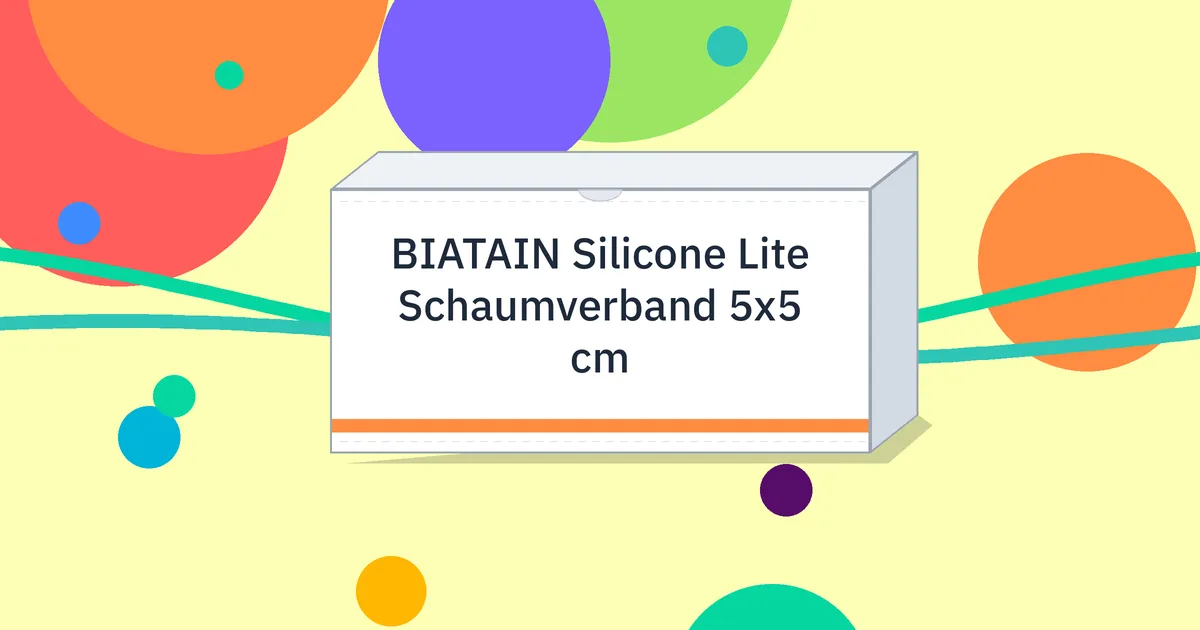 Symbolbild: Packung mit der Aufschrift BIATAIN Silicone Lite Schaumverband 5x5 cm (PZN 19513937) – Verfügbarkeit und Bezug in Apotheken in Frankfurt am Main