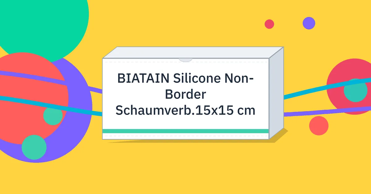 Symbolbild: Packung mit der Aufschrift BIATAIN Silicone Non-Border Schaumverb.15x15 cm (PZN 20139160) – Verfügbarkeit und Bezug in Apotheken in Frankfurt am Main