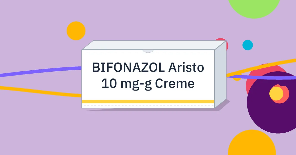 Symbolbild: Packung mit der Aufschrift BIFONAZOL Aristo 10 mg-g Creme (PZN 09152533) – Verfügbarkeit und Bezug in Apotheken in Frankfurt am Main