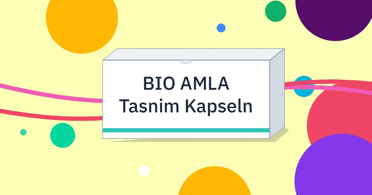 Symbolbild: Packung mit der Aufschrift BIO AMLA Tasnim Kapseln (PZN 17365906) – Verfügbarkeit und Bezug in Apotheken in Frankfurt am Main