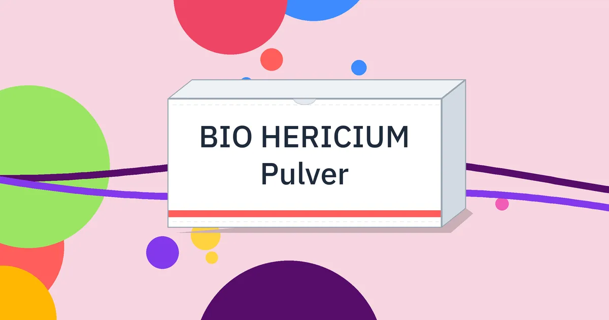 Symbolbild: Packung mit der Aufschrift BIO HERICIUM Pulver (PZN 17575029) – Verfügbarkeit und Bezug in Apotheken in Frankfurt am Main