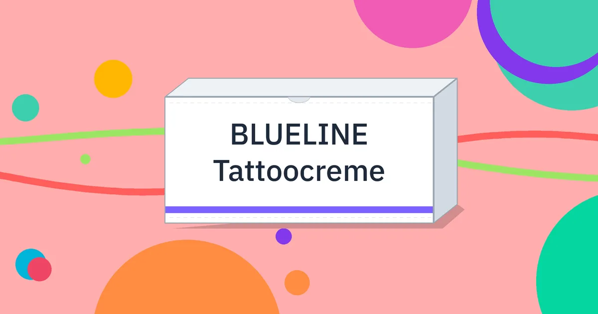 Symbolbild: Packung mit der Aufschrift BLUELINE Tattoocreme (PZN 07723983) – Verfügbarkeit und Bezug in Apotheken in Frankfurt am Main