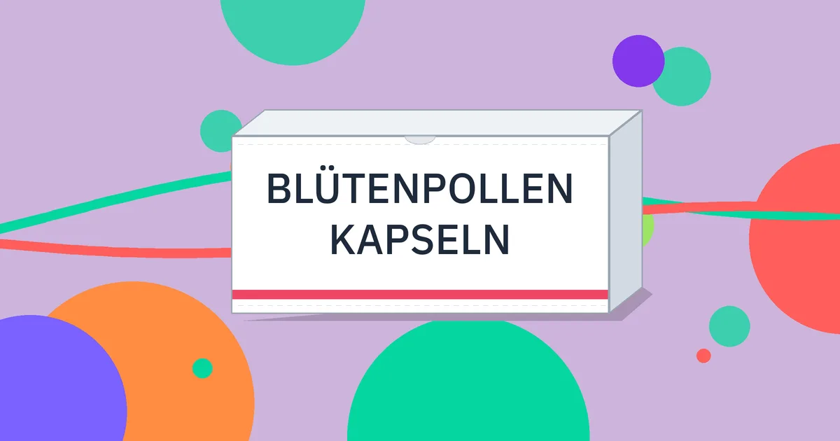 Symbolbild: Packung mit der Aufschrift BLÜTENPOLLEN KAPSELN (PZN 04650189) – Verfügbarkeit und Bezug in Apotheken in Frankfurt am Main