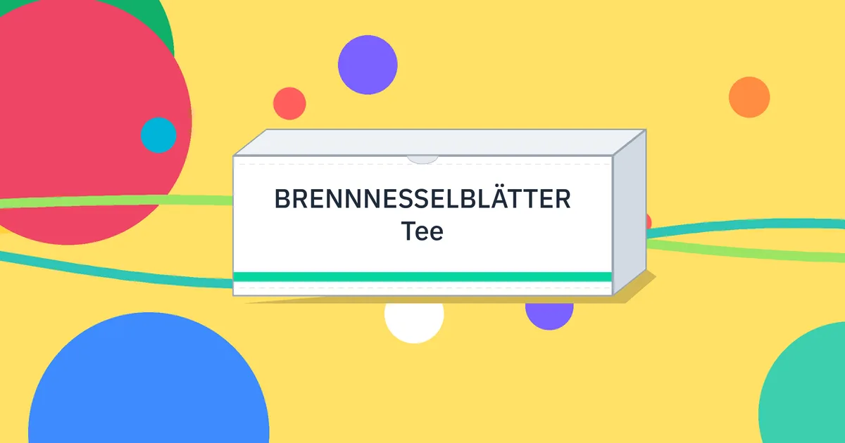 Symbolbild: Packung mit der Aufschrift BRENNNESSELBLÄTTER Tee (PZN 10629271) – Verfügbarkeit und Bezug in Apotheken in Frankfurt am Main