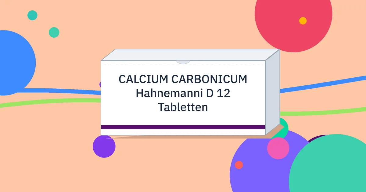 Symbolbild: Packung mit der Aufschrift CALCIUM CARBONICUM Hahnemanni D 12 Tabletten (PZN 02815568) – Verfügbarkeit und Bezug in Apotheken in Frankfurt am Main