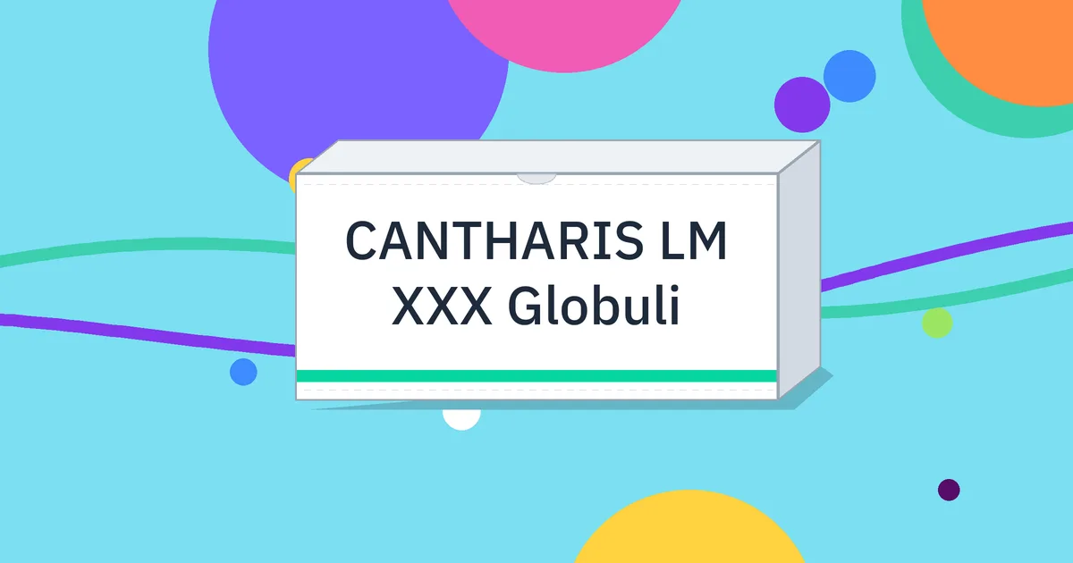 Symbolbild: Packung mit der Aufschrift CANTHARIS LM XXX Globuli (PZN 02677161) – Verfügbarkeit und Bezug in Apotheken in Frankfurt am Main