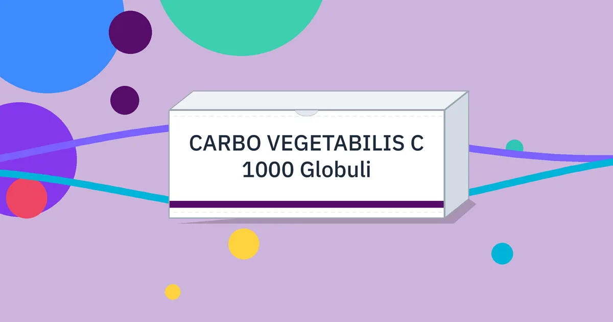 Symbolbild: Packung mit der Aufschrift CARBO VEGETABILIS C 1000 Globuli (PZN 07163509) – Verfügbarkeit und Bezug in Apotheken in Frankfurt am Main