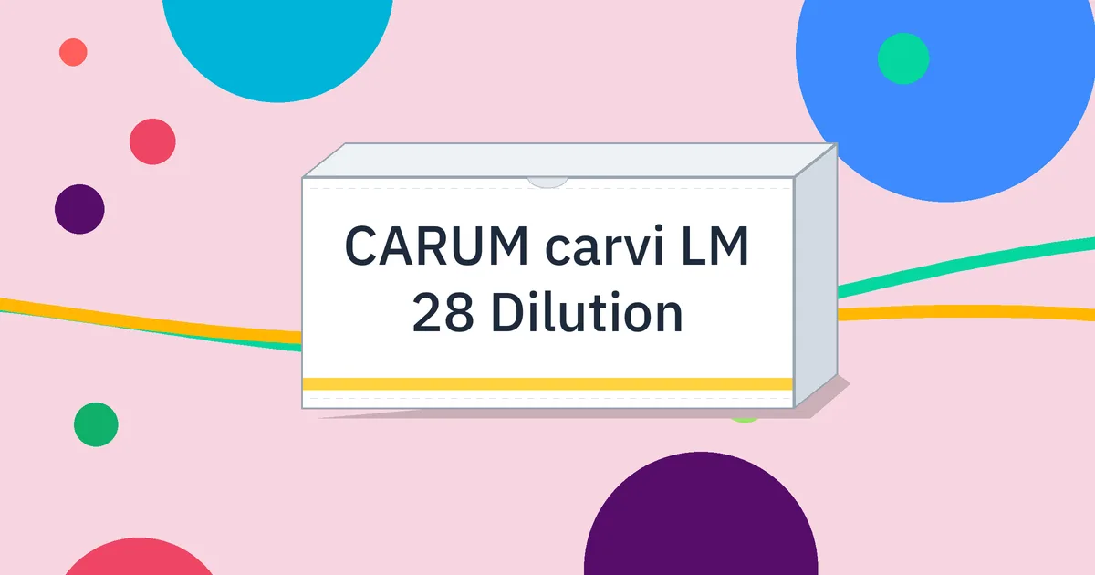 Symbolbild: Packung mit der Aufschrift CARUM carvi LM 28 Dilution (PZN 12811382) – Verfügbarkeit und Bezug in Apotheken in Frankfurt am Main