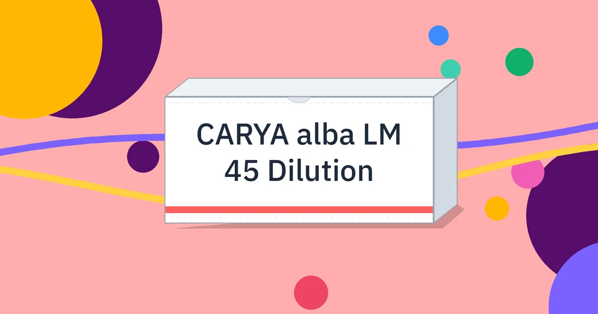 Symbolbild: Packung mit der Aufschrift CARYA alba LM 45 Dilution (PZN 13431718) – Verfügbarkeit und Bezug in Apotheken in Frankfurt am Main