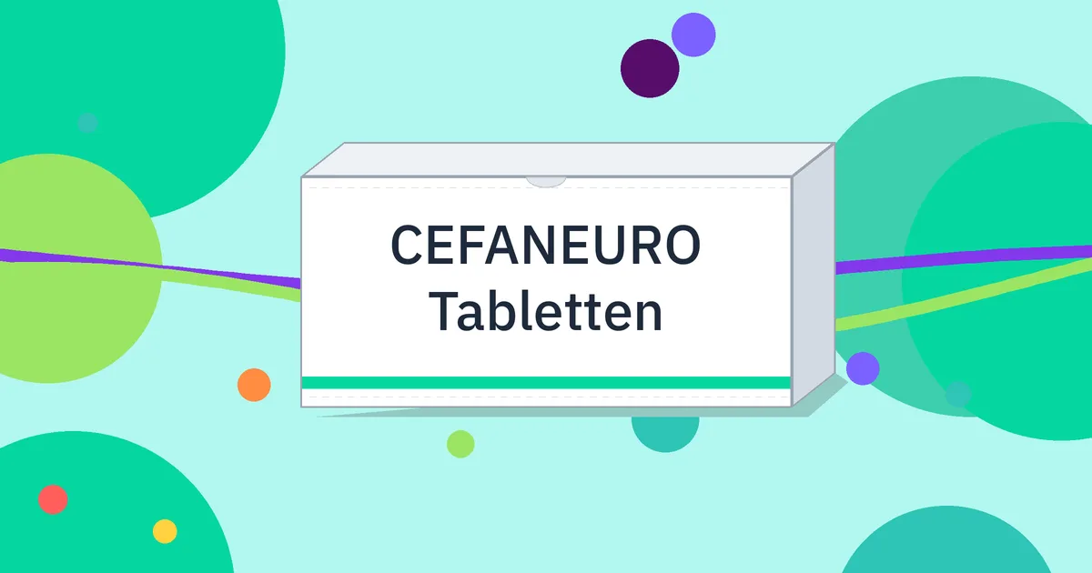 Symbolbild: Packung mit der Aufschrift CEFANEURO Tabletten (PZN 09339094) – Verfügbarkeit und Bezug in Apotheken in Frankfurt am Main