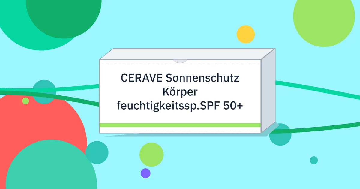 Symbolbild: Packung mit der Aufschrift CERAVE Sonnenschutz Körper feuchtigkeitssp.SPF 50+ (PZN 20115751) – Verfügbarkeit und Bezug in Apotheken in Frankfurt am Main