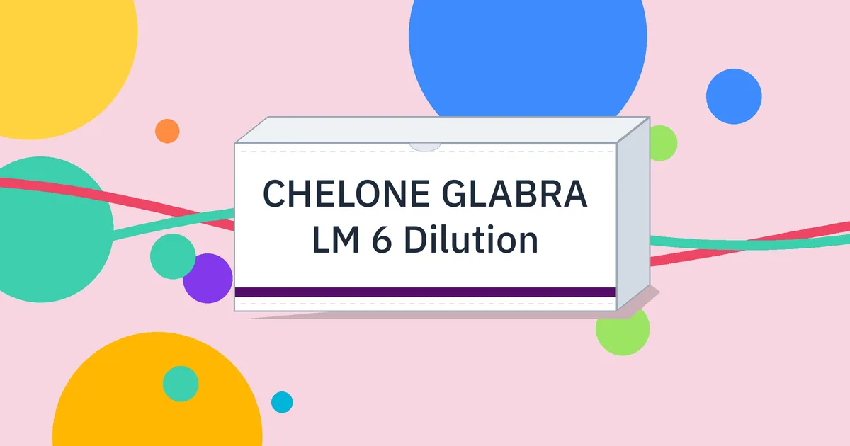 Symbolbild: Packung mit der Aufschrift CHELONE GLABRA LM 6 Dilution (PZN 13439803) – Verfügbarkeit und Bezug in Apotheken in Frankfurt am Main