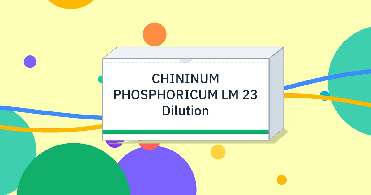 Symbolbild: Packung mit der Aufschrift CHININUM PHOSPHORICUM LM 23 Dilution (PZN 15867236) – Verfügbarkeit und Bezug in Apotheken in Frankfurt am Main