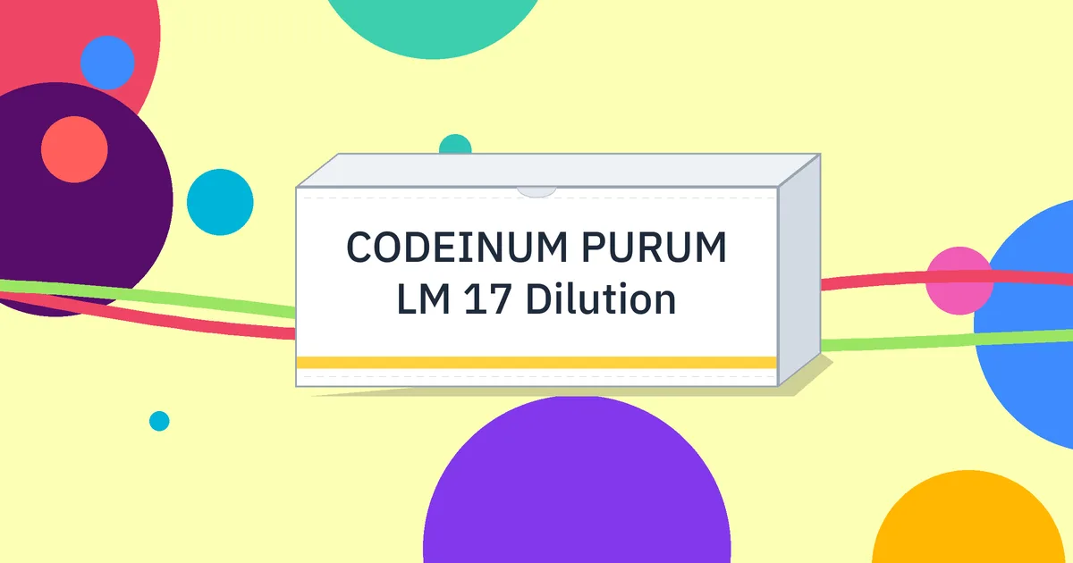 Symbolbild: Packung mit der Aufschrift CODEINUM PURUM LM 17 Dilution (PZN 12830474) – Verfügbarkeit und Bezug in Apotheken in Frankfurt am Main