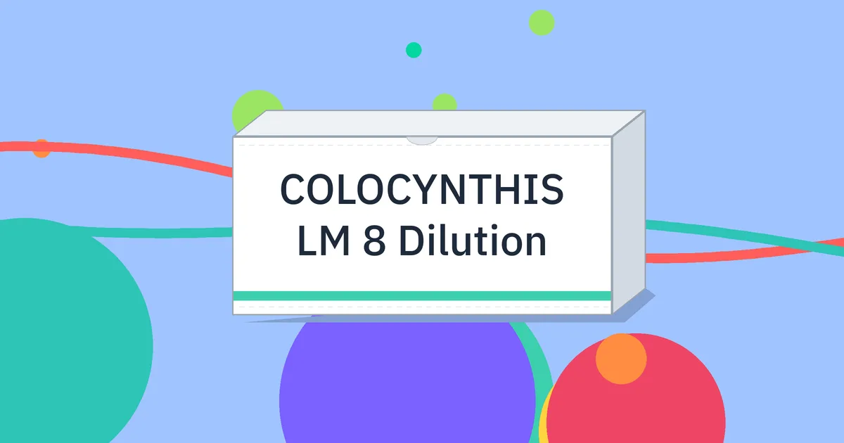 Symbolbild: Packung mit der Aufschrift COLOCYNTHIS LM 8 Dilution (PZN 12832591) – Verfügbarkeit und Bezug in Apotheken in Frankfurt am Main
