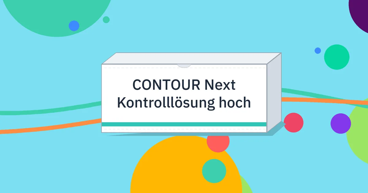 Symbolbild: Packung mit der Aufschrift CONTOUR Next Kontrolllösung hoch (PZN 08884613) – Verfügbarkeit und Bezug in Apotheken in Frankfurt am Main