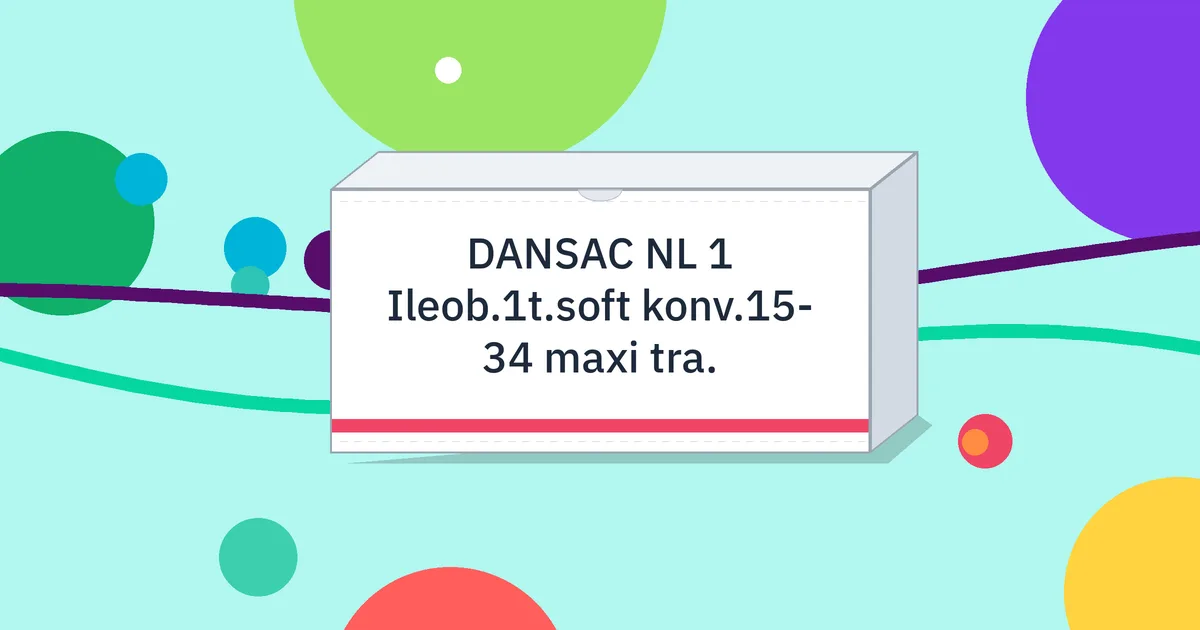 Symbolbild: Packung mit der Aufschrift DANSAC NL 1 Ileob.1t.soft konv.15-34 maxi tra. (PZN 11645616) – Verfügbarkeit und Bezug in Apotheken in Frankfurt am Main