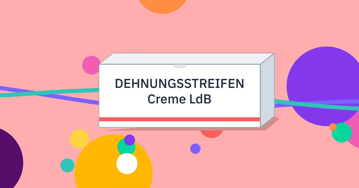 Symbolbild: Packung mit der Aufschrift DEHNUNGSSTREIFEN Creme LdB (PZN 18257484) – Verfügbarkeit und Bezug in Apotheken in Frankfurt am Main