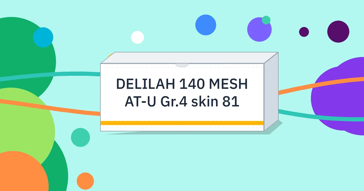 Symbolbild: Packung mit der Aufschrift DELILAH 140 MESH AT-U Gr.4 skin 81 (PZN 13850817) – Verfügbarkeit und Bezug in Apotheken in Frankfurt am Main