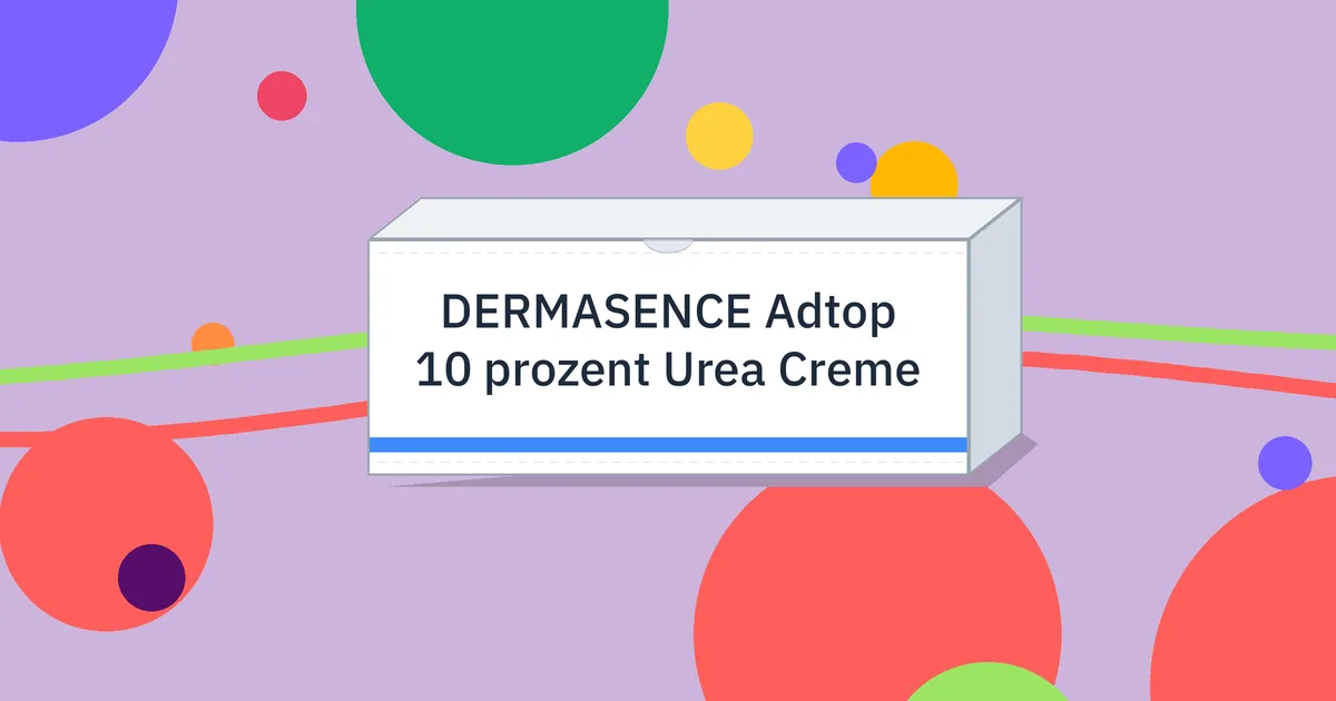 Symbolbild: Packung mit der Aufschrift DERMASENCE Adtop 10 prozent Urea Creme (PZN 20097898) – Verfügbarkeit und Bezug in Apotheken in Frankfurt am Main