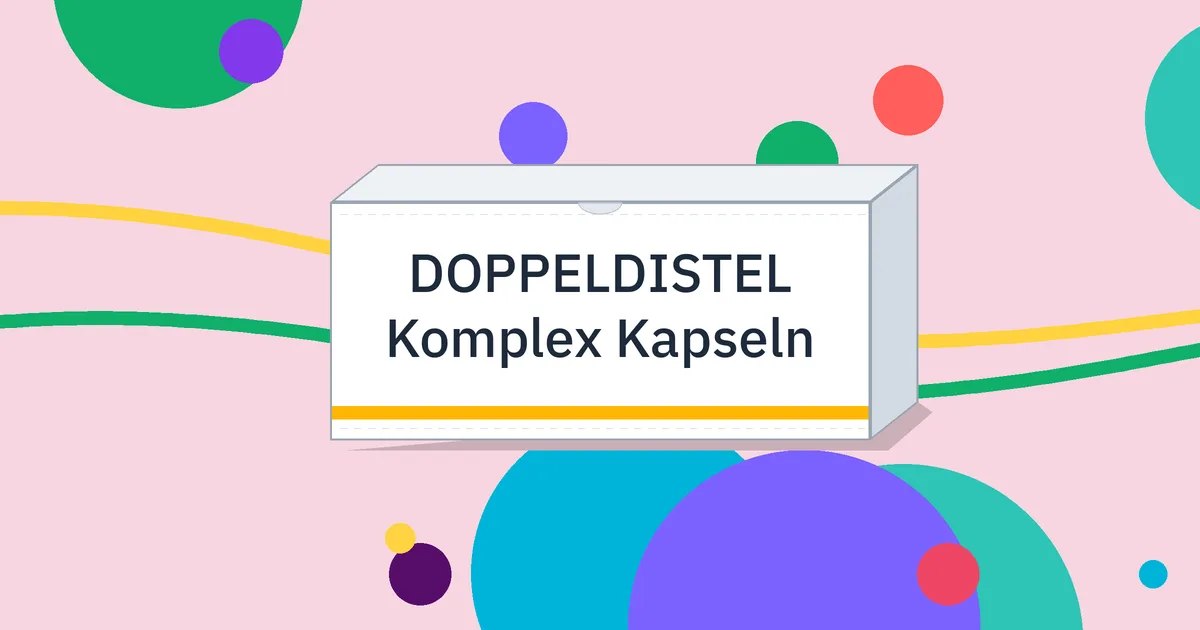 Symbolbild: Packung mit der Aufschrift DOPPELDISTEL Komplex Kapseln (PZN 20828178) – Verfügbarkeit und Bezug in Apotheken in Frankfurt am Main