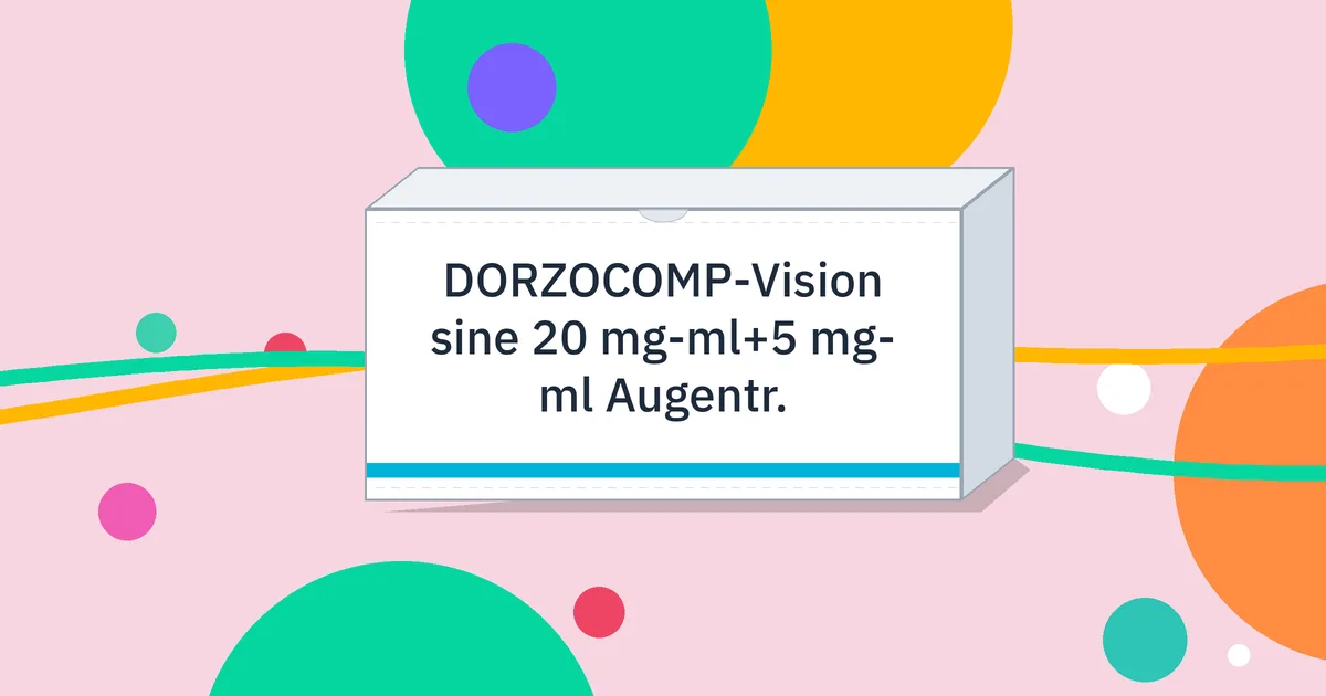 Symbolbild: Packung mit der Aufschrift DORZOCOMP-Vision sine 20 mg-ml+5 mg-ml Augentr. (PZN 19485678) – Verfügbarkeit und Bezug in Apotheken in Frankfurt am Main