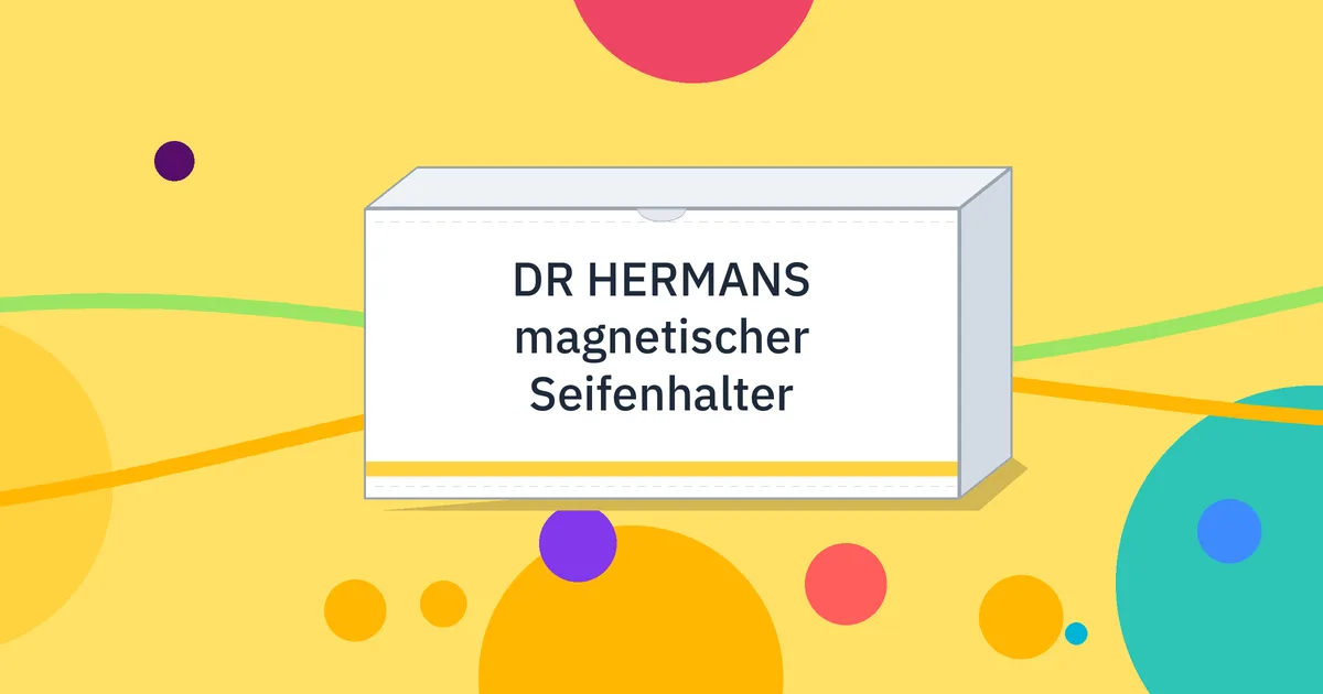 Symbolbild: Packung mit der Aufschrift DR HERMANS magnetischer Seifenhalter (PZN 18241135) – Verfügbarkeit und Bezug in Apotheken in Frankfurt am Main