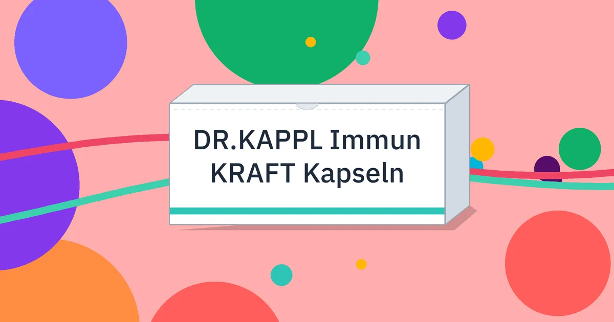 Symbolbild: Packung mit der Aufschrift DR.KAPPL Immun KRAFT Kapseln (PZN 18324045) – Verfügbarkeit und Bezug in Apotheken in Frankfurt am Main