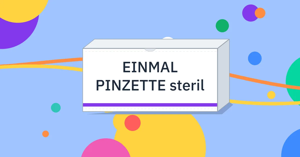 Symbolbild: Packung mit der Aufschrift EINMAL PINZETTE steril (PZN 16916439) – Verfügbarkeit und Bezug in Apotheken in Frankfurt am Main