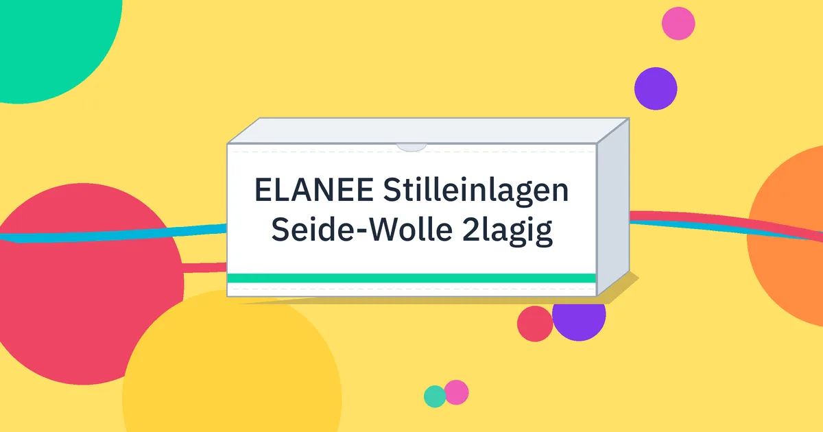 Symbolbild: Packung mit der Aufschrift ELANEE Stilleinlagen Seide-Wolle 2lagig (PZN 12433744) – Verfügbarkeit und Bezug in Apotheken in Frankfurt am Main