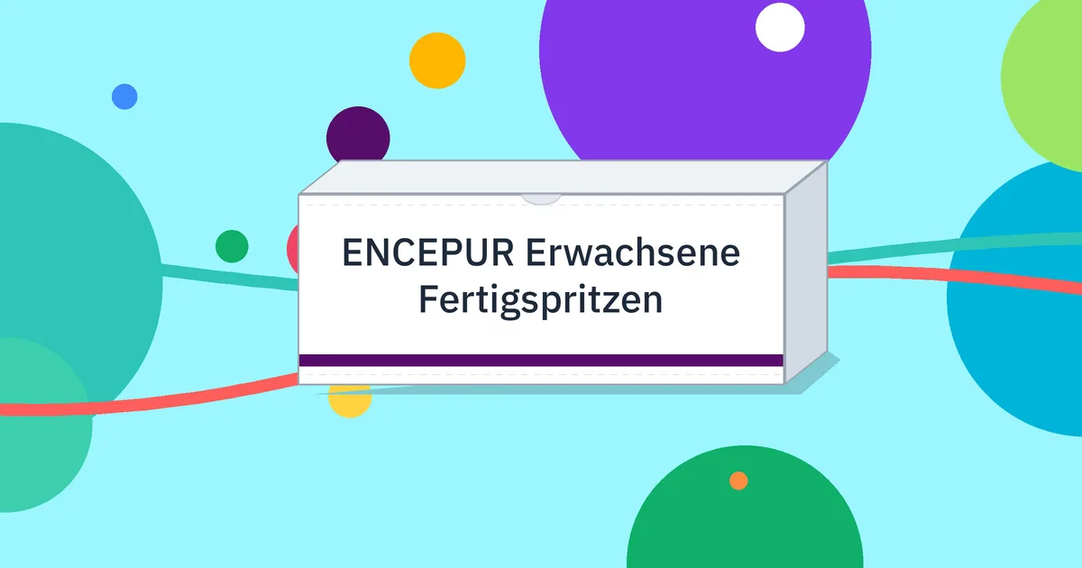 Symbolbild: Packung mit der Aufschrift ENCEPUR Erwachsene Fertigspritzen (PZN 16632624) – Verfügbarkeit und Bezug in Apotheken in Frankfurt am Main