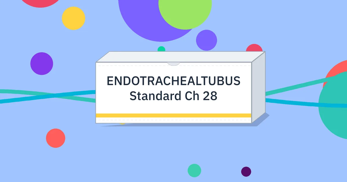 Symbolbild: Packung mit der Aufschrift ENDOTRACHEALTUBUS Standard Ch 28 (PZN 04472115) – Verfügbarkeit und Bezug in Apotheken in Frankfurt am Main