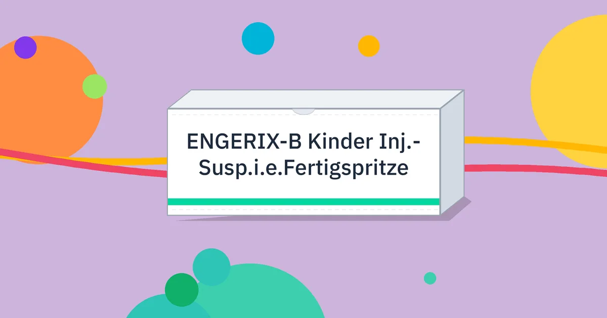 Symbolbild: Packung mit der Aufschrift ENGERIX-B Kinder Inj.-Susp.i.e.Fertigspritze (PZN 00041387) – Verfügbarkeit und Bezug in Apotheken in Frankfurt am Main