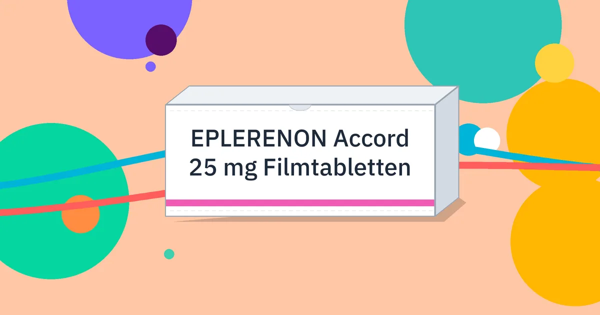 Symbolbild: Packung mit der Aufschrift EPLERENON Accord 25 mg Filmtabletten (PZN 12379849) – Verfügbarkeit und Bezug in Apotheken in Frankfurt am Main