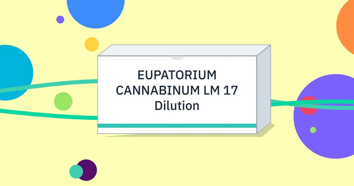 Symbolbild: Packung mit der Aufschrift EUPATORIUM CANNABINUM LM 17 Dilution (PZN 12845814) – Verfügbarkeit und Bezug in Apotheken in Frankfurt am Main