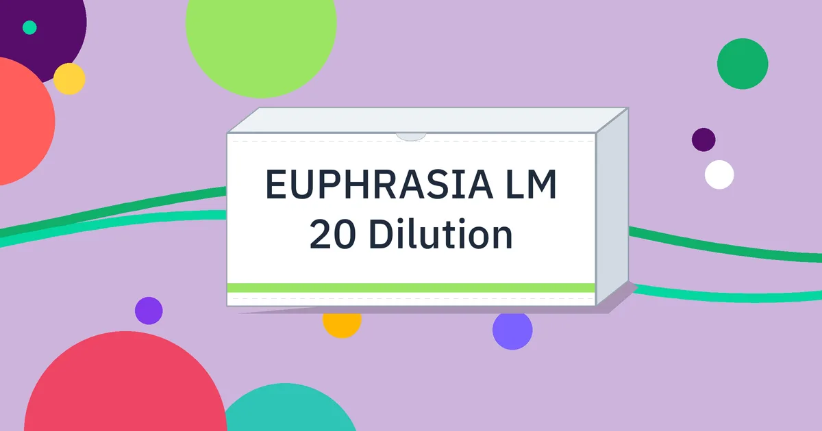 Symbolbild: Packung mit der Aufschrift EUPHRASIA LM 20 Dilution (PZN 12846713) – Verfügbarkeit und Bezug in Apotheken in Frankfurt am Main