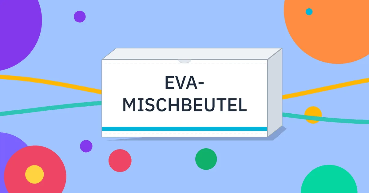 Symbolbild: Packung mit der Aufschrift EVA-MISCHBEUTEL (PZN 05357155) – Verfügbarkeit und Bezug in Apotheken in Frankfurt am Main