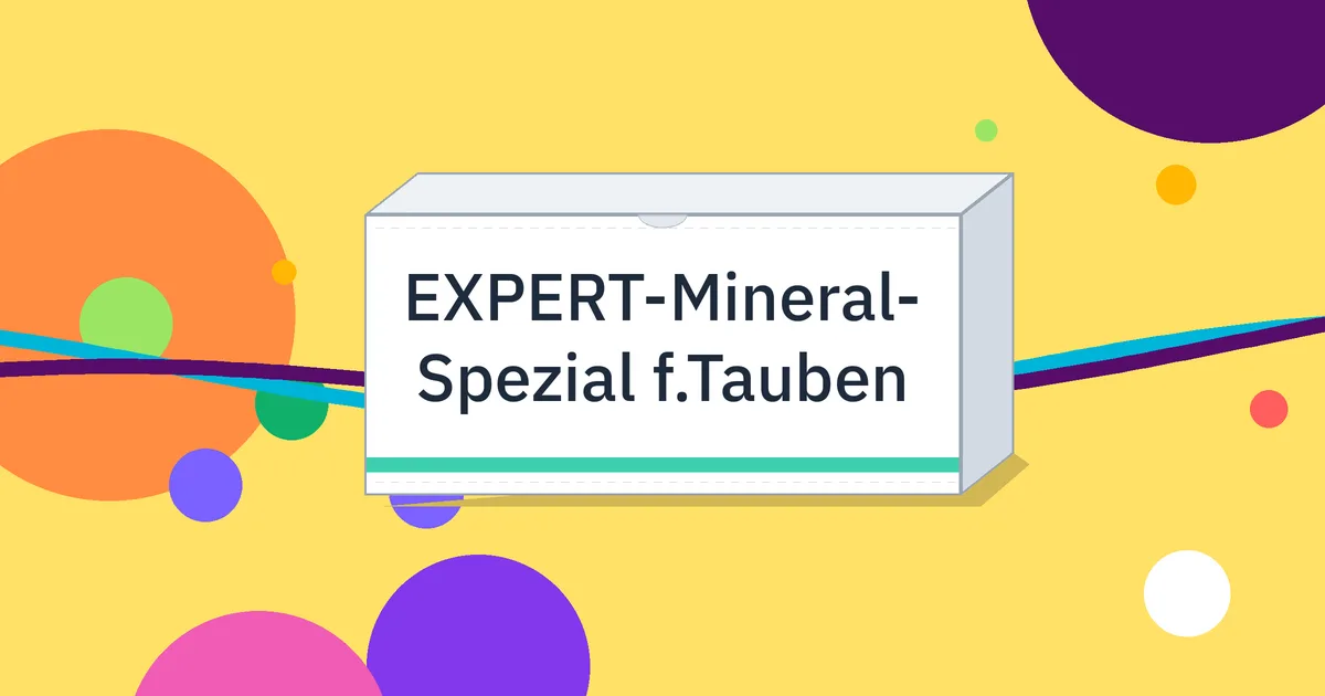 Symbolbild: Packung mit der Aufschrift EXPERT-Mineral-Spezial f.Tauben (PZN 00112443) – Verfügbarkeit und Bezug in Apotheken in Frankfurt am Main