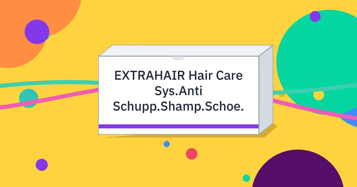 Symbolbild: Packung mit der Aufschrift EXTRAHAIR Hair Care Sys.Anti Schupp.Shamp.Schoe. (PZN 03447983) – Verfügbarkeit und Bezug in Apotheken in Frankfurt am Main