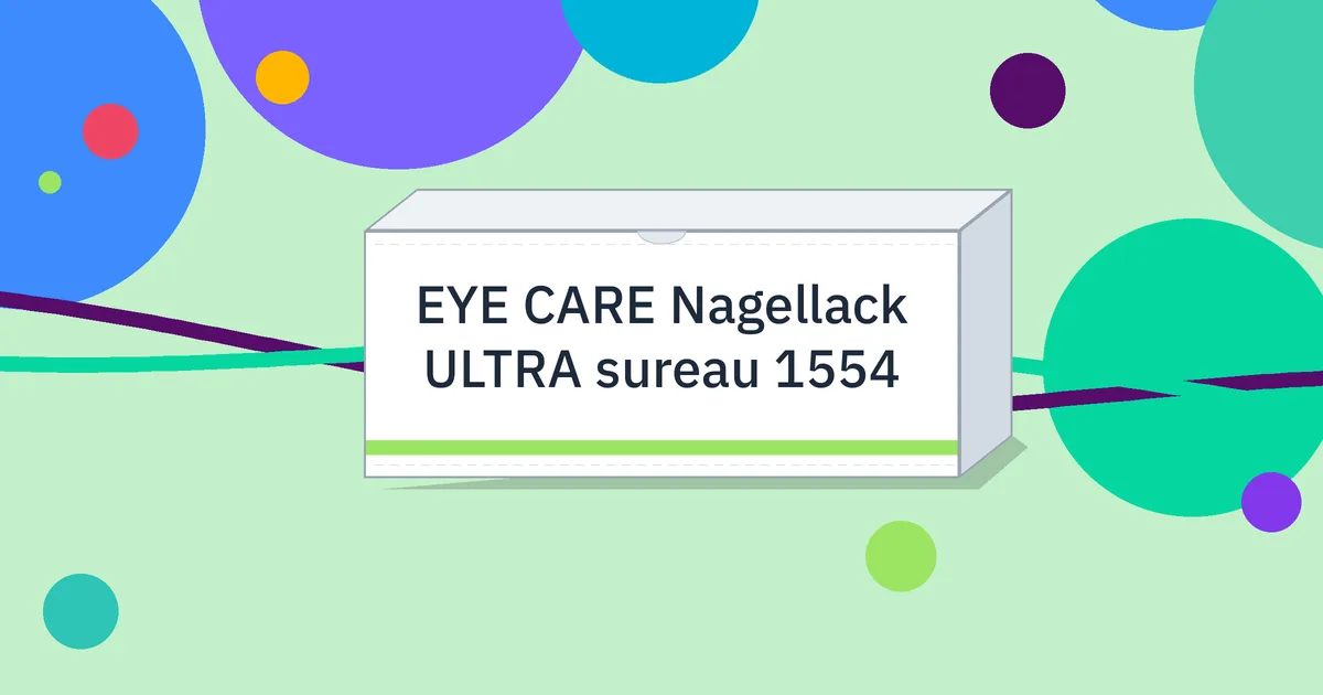Symbolbild: Packung mit der Aufschrift EYE CARE Nagellack ULTRA sureau 1554 (PZN 14199005) – Verfügbarkeit und Bezug in Apotheken in Frankfurt am Main