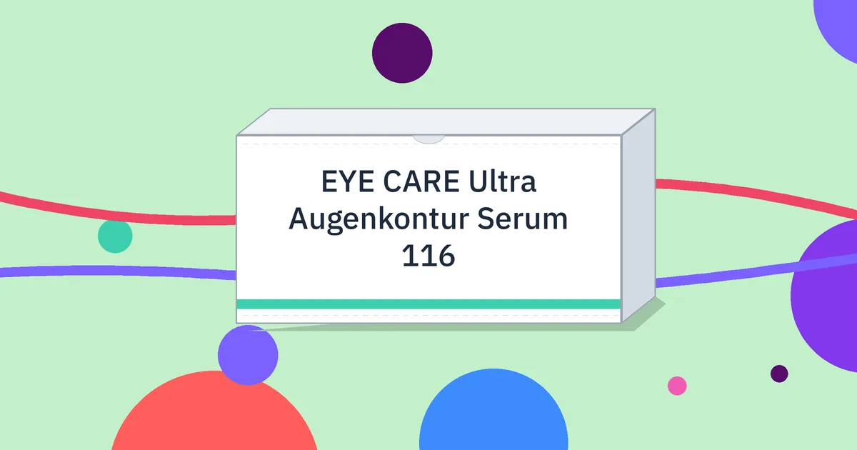 Symbolbild: Packung mit der Aufschrift EYE CARE Ultra Augenkontur Serum 116 (PZN 20582406) – Verfügbarkeit und Bezug in Apotheken in Frankfurt am Main