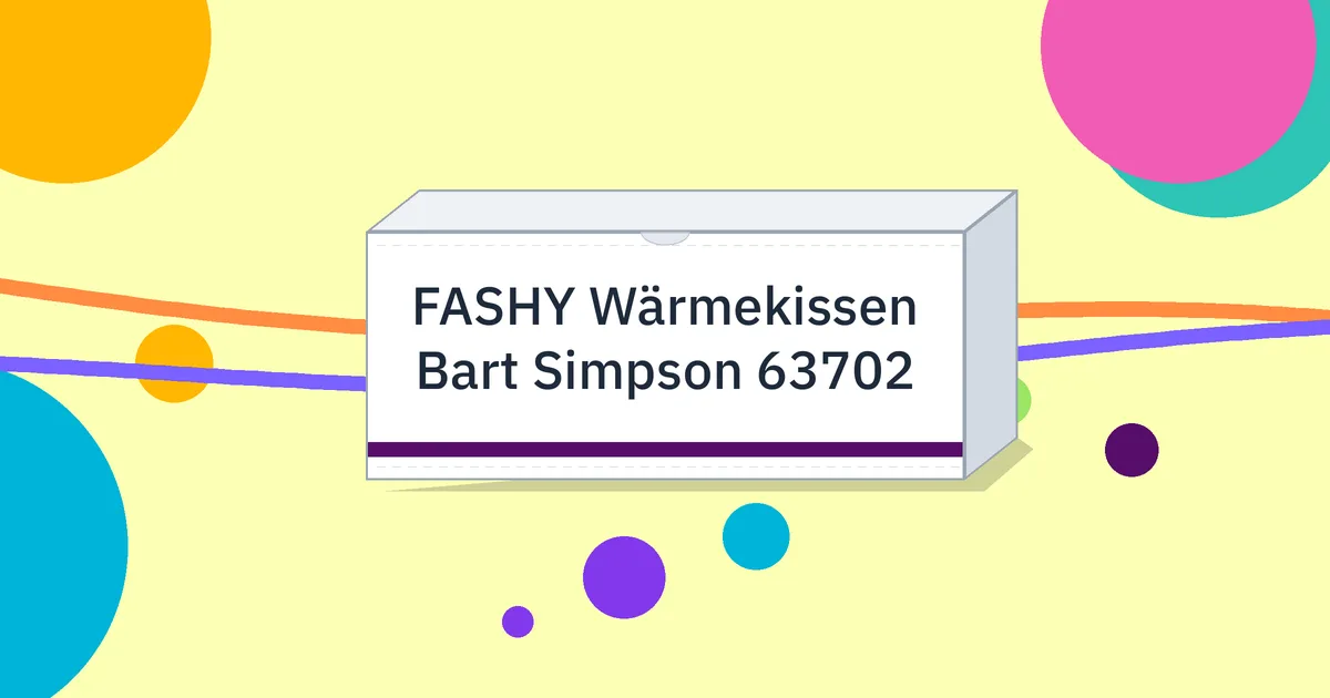 Symbolbild: Packung mit der Aufschrift FASHY Wärmekissen Bart Simpson 63702 (PZN 11855495) – Verfügbarkeit und Bezug in Apotheken in Frankfurt am Main