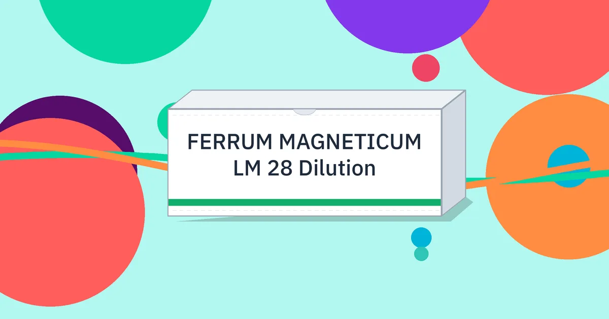 Symbolbild: Packung mit der Aufschrift FERRUM MAGNETICUM LM 28 Dilution (PZN 12850040) – Verfügbarkeit und Bezug in Apotheken in Frankfurt am Main