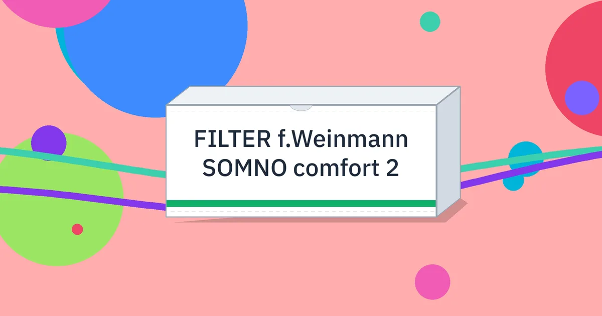 Symbolbild: Packung mit der Aufschrift FILTER f.Weinmann SOMNO comfort 2 (PZN 17432548) – Verfügbarkeit und Bezug in Apotheken in Frankfurt am Main