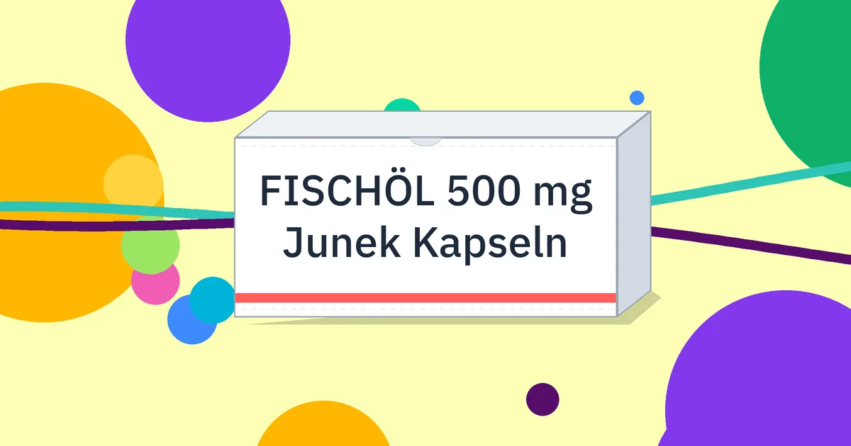 Symbolbild: Packung mit der Aufschrift FISCHÖL 500 mg Junek Kapseln (PZN 07079677) – Verfügbarkeit und Bezug in Apotheken in Frankfurt am Main